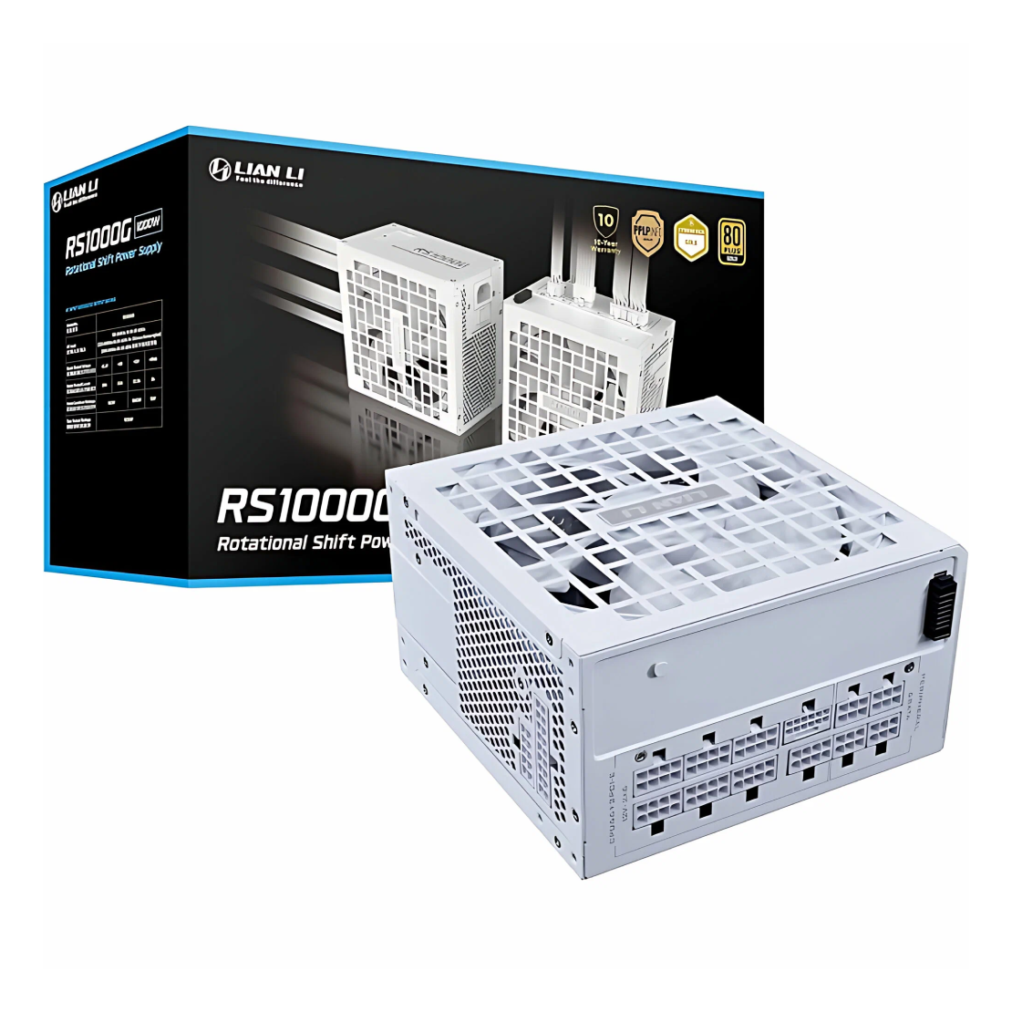 Блок питания Lian Li RS1000G, ATX 3.1, 1000 Вт, 80 PLUS Gold, 135 мм, белый