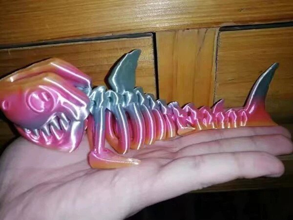 3D-печатная фигурка акулы с подвижными суставами, креативное украшение свободной формы, новая детская игрушка,