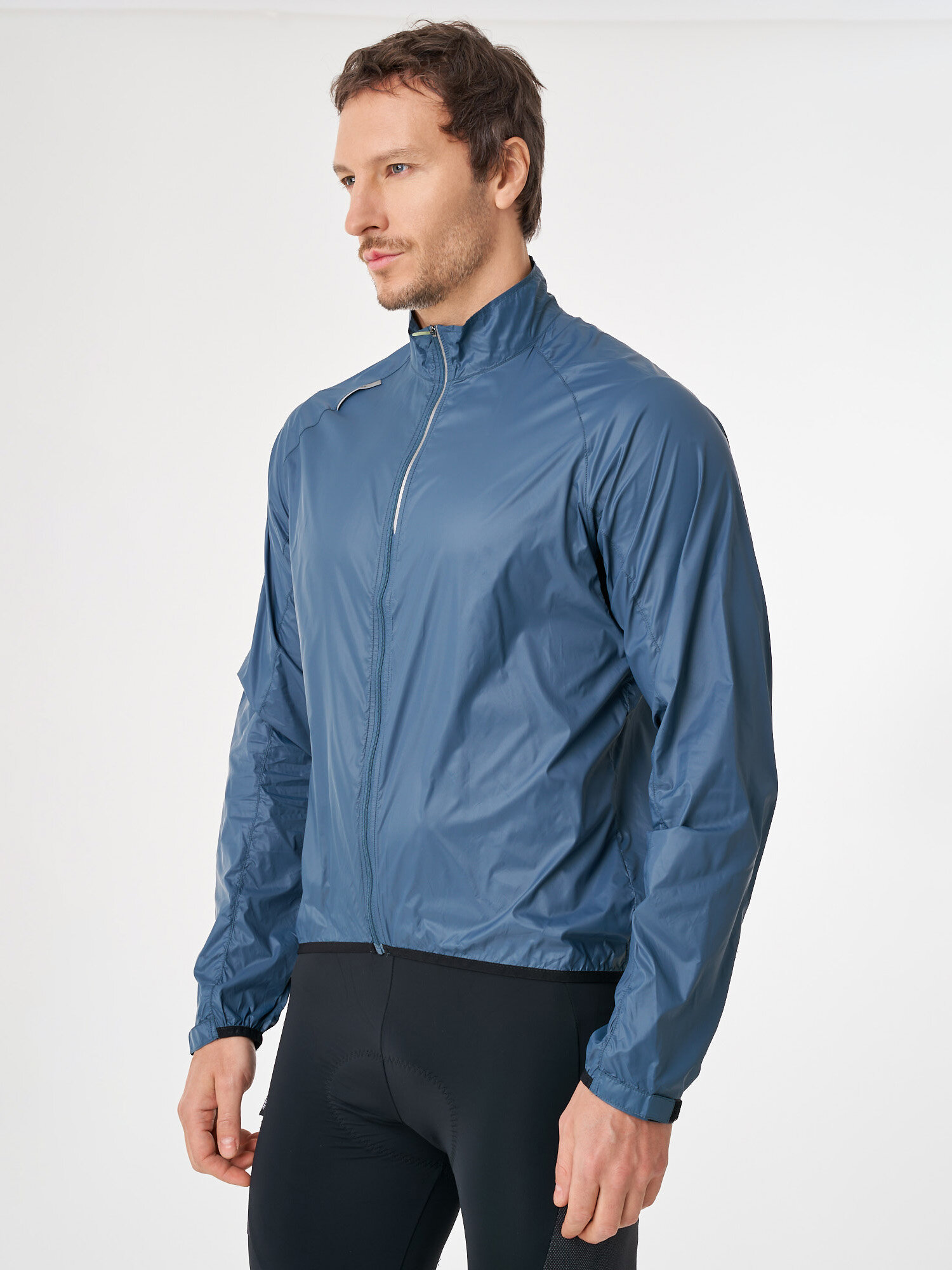 Куртка спортивная Santic Boundless windproof, размер M, зеленый/голубой — фото 1