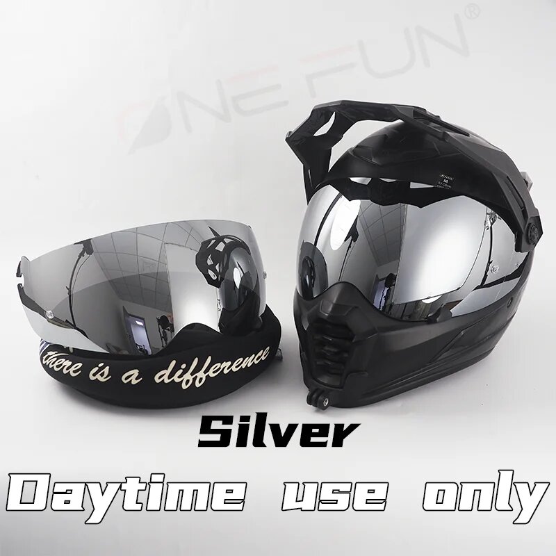 Мотошлем открытый Silver, Daytime use only