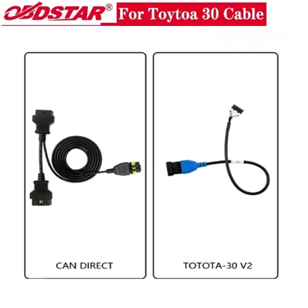 OBDSTAR Toyota-30 V2 кабель CAN DIRECT и Toyota-30 Full set