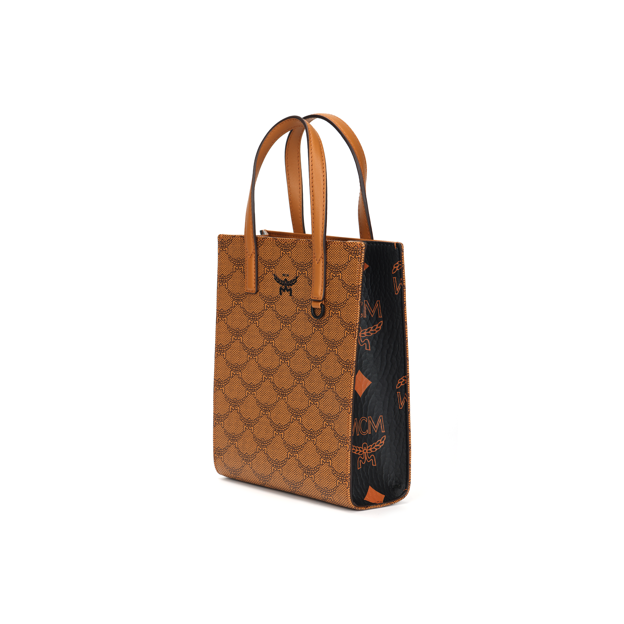 Сумка MCM, фактура тиснение, cognac — фото 1