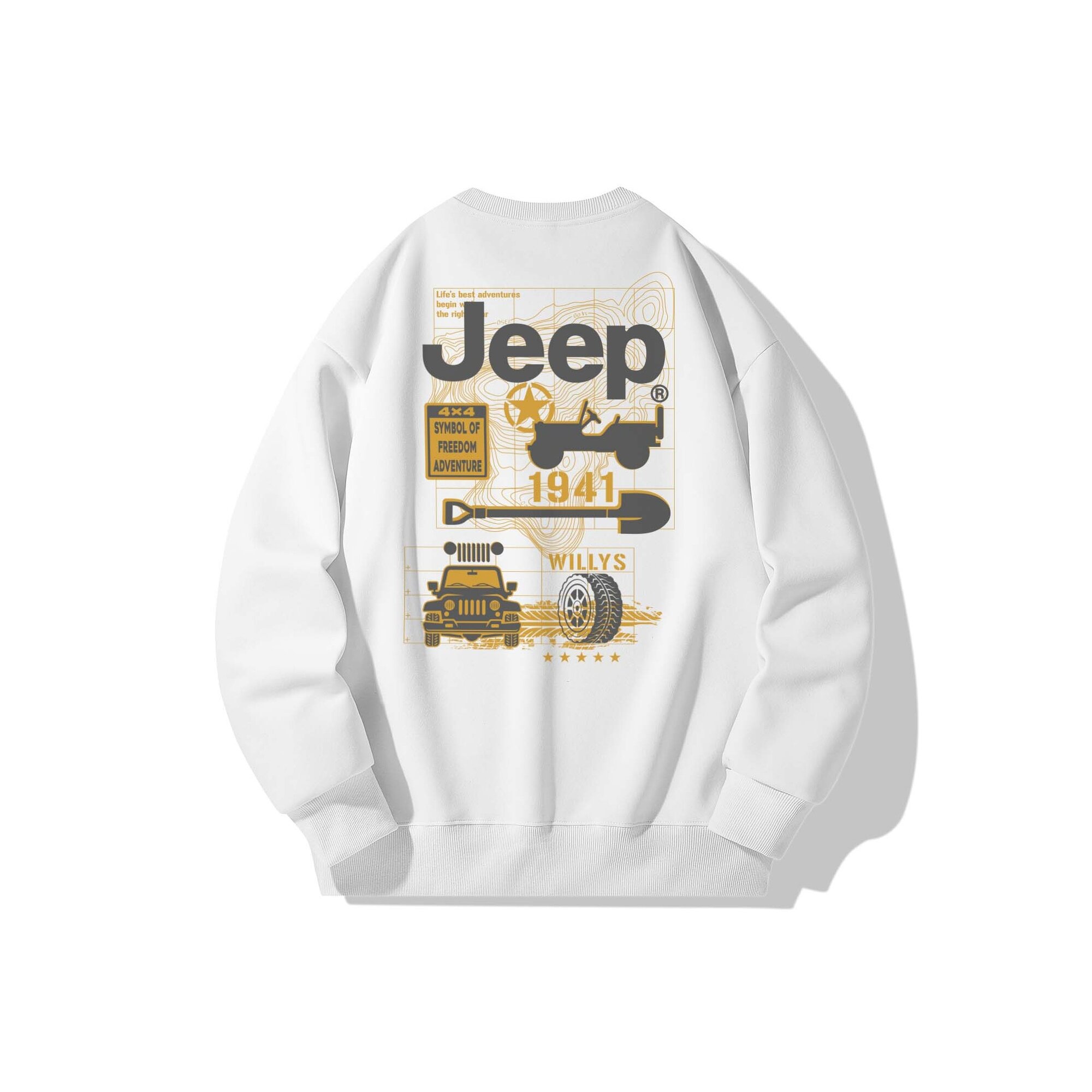 Толстовка JEEP, размер M, , натуральный белый