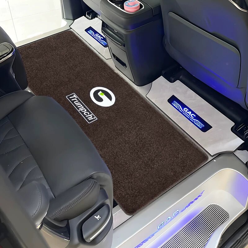 Коврики для второго ряда салона GAC Trumpchi M8, классический бежевый цвет, 123x45 см