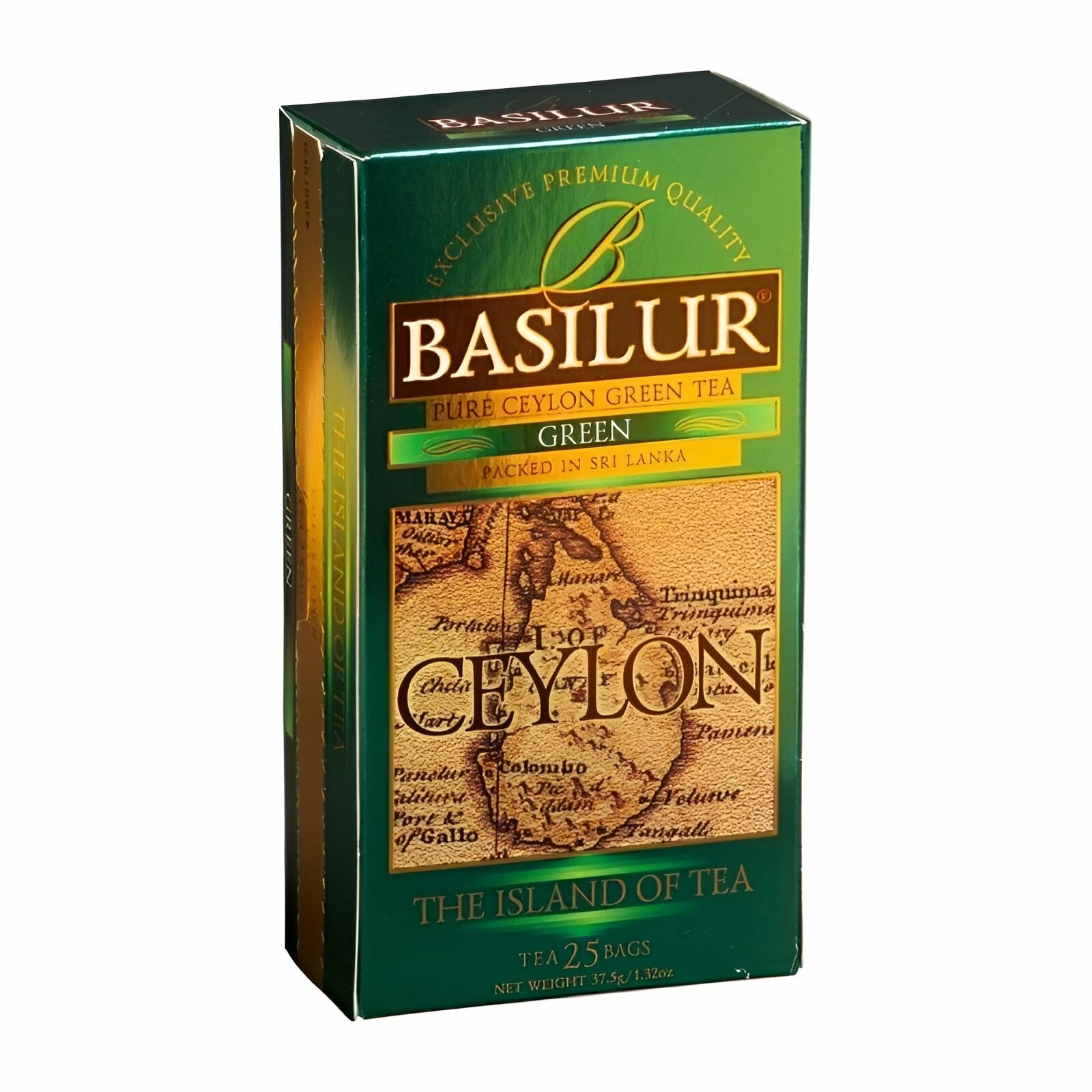 Чай "Basilur" Чайный Остров Цейлон "зеленый" (25пак) 2 шт.