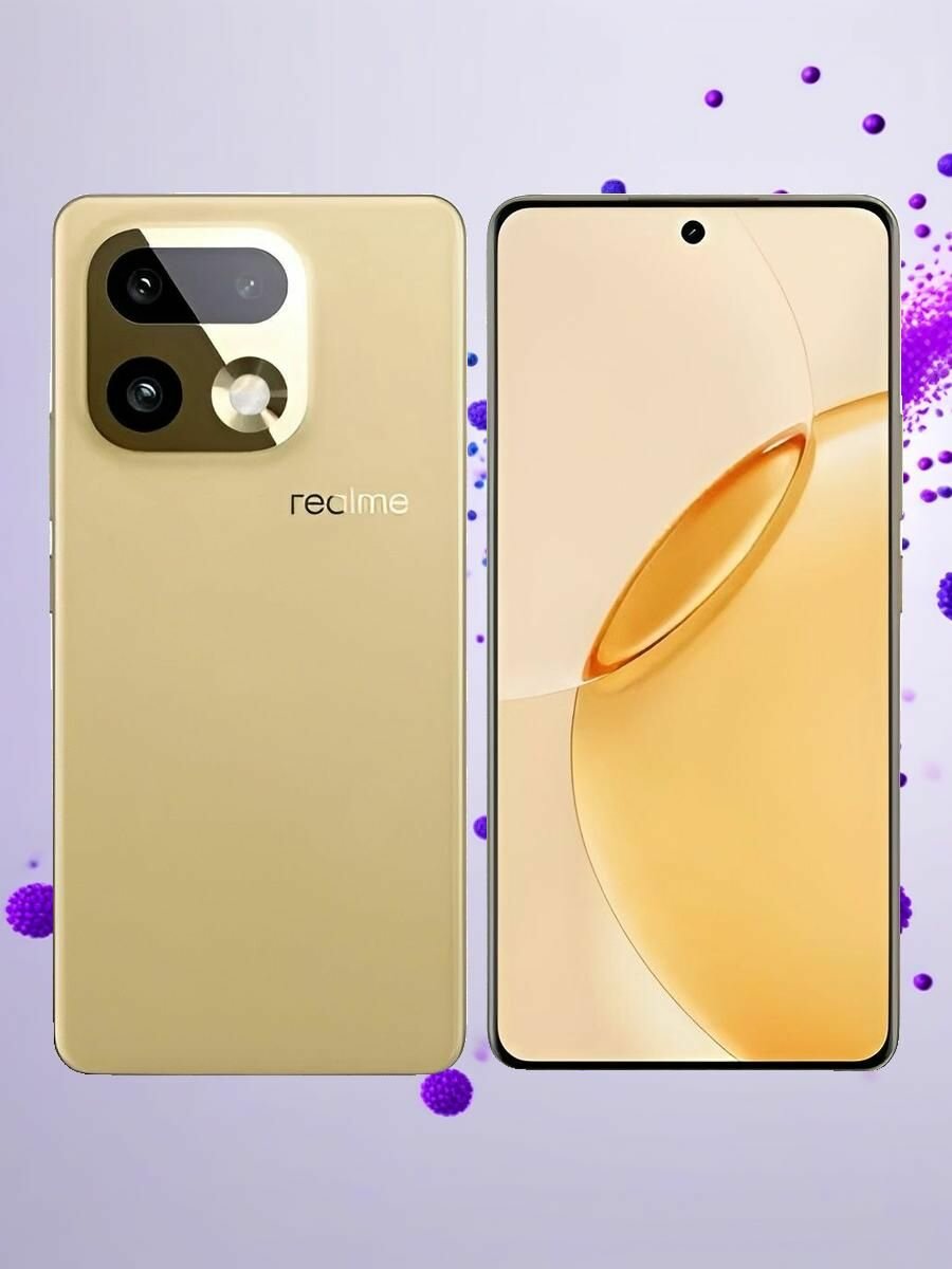 6.8" Смартфон realme 16 Pro+ 512 ГБ золотистый ядер - 8x(2.8 ГГц), 12 ГБ, 2 SIM, AMOLED, камера 200+50+8 Мп, 7000 мА*ч