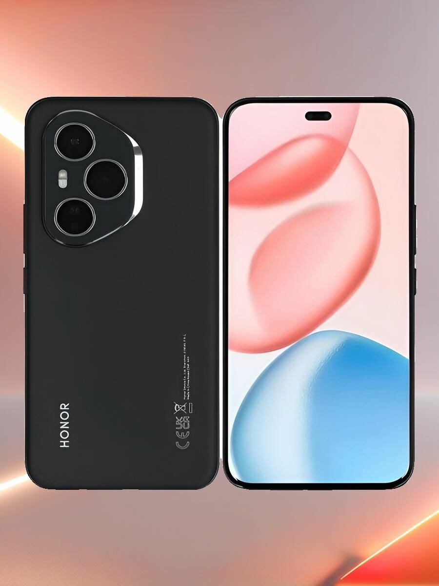 6.7" Смартфон HONOR 400 Pro 256 ГБ черный ядер - 8x(3.3 ГГц), 12 ГБ, 2 SIM, AMOLED, камера 200+50+12 Мп, NFC, 6000 мА*ч