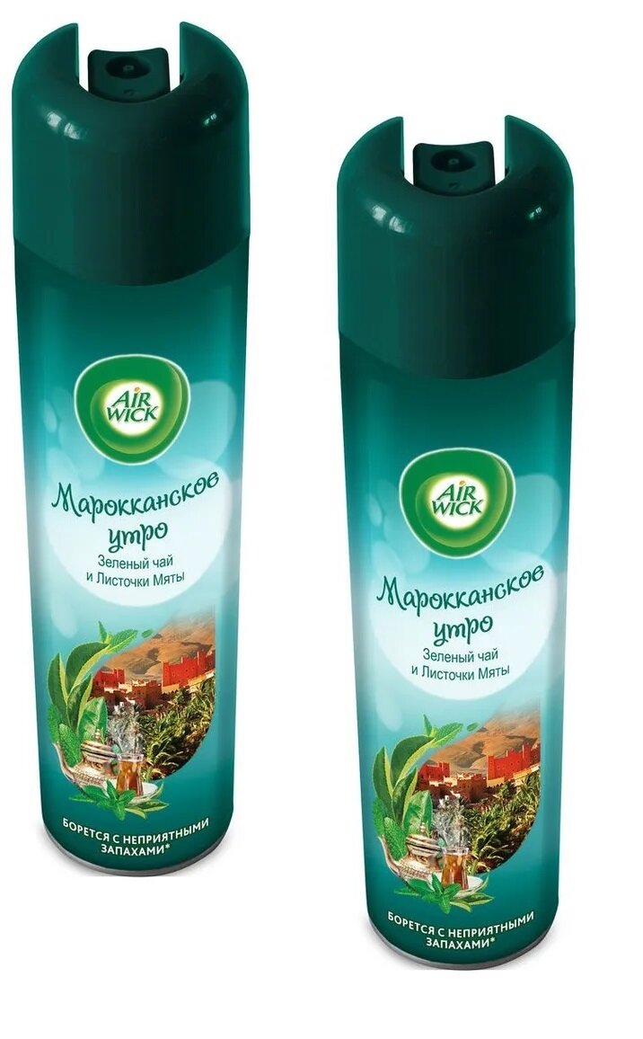 Освежитель воздуха Air Wick Марокканское утро (Листочки мяты и Зеленый чай), 290мл 2шт