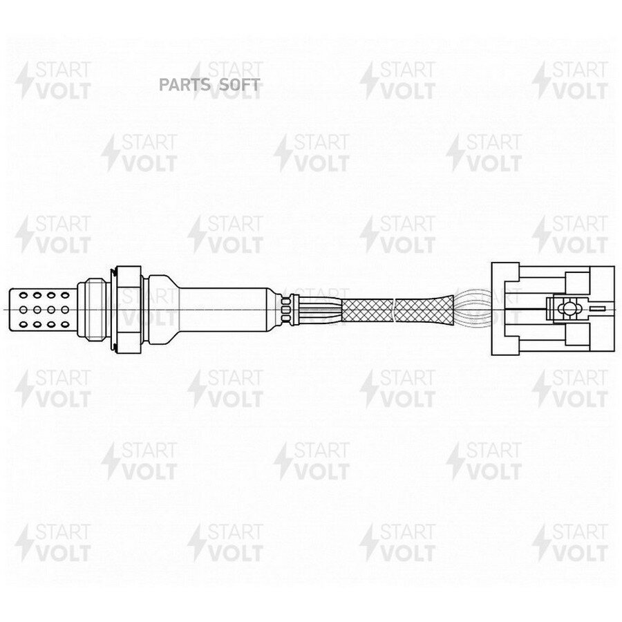 Датчик кисл. для а/м Lifan X60 (12-)/X70 (17-) 1.8i после кат. чёрный разъём STARTVOLT VSOS2723