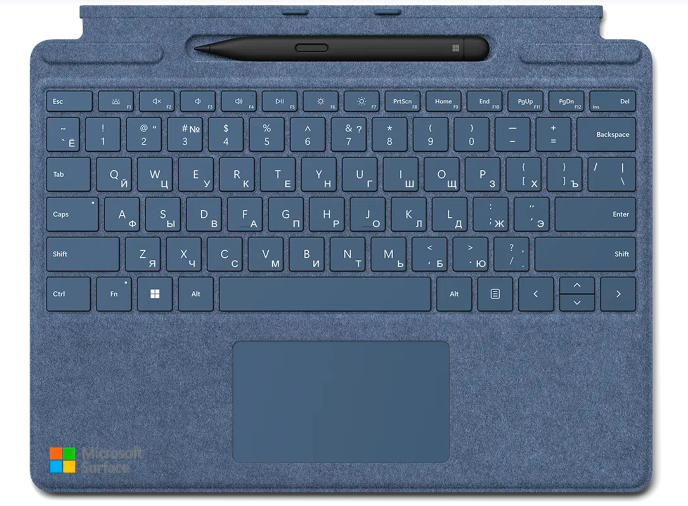 Клавиатура Microsoft Surface Pro X/8/9/10/11 Signature Keyboard Sapphire Alcantara RUS + Slim Pen 2