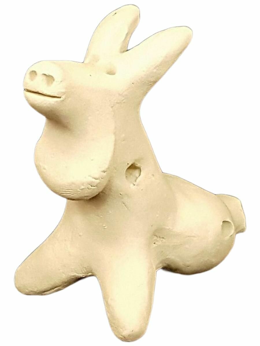 Свисток "Козел" (без раскраски), Филимоновская глиняная игрушка, ручная авторская работа
