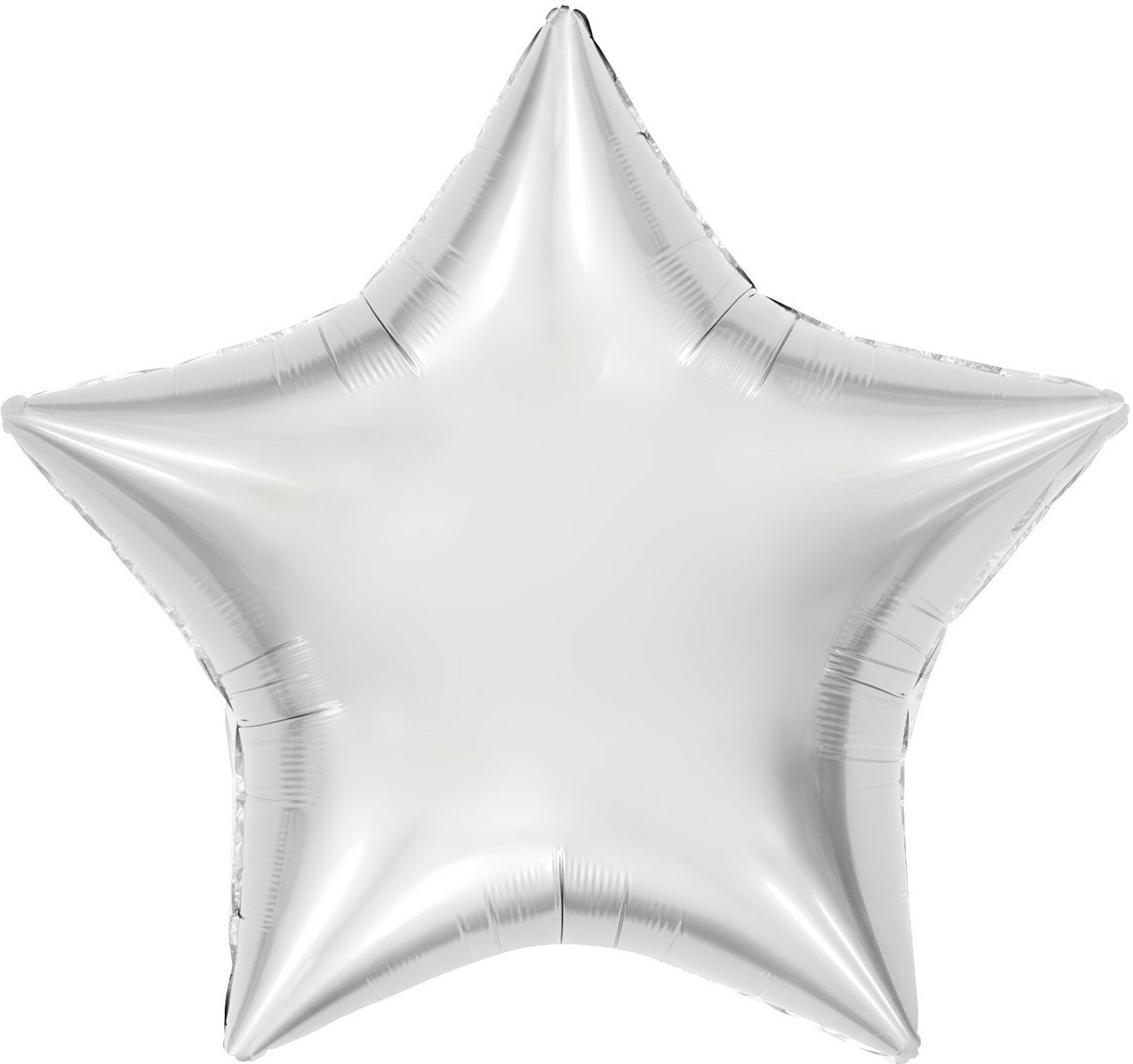 Шар (36'/91 см) Звезда, Белый блеск, 1 шт. в уп.
