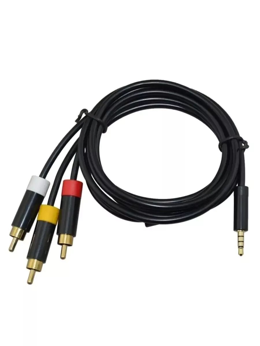 Композитный кабель AV RCA для Xbox 360 E для подключения к телевизору, интегрированный аудио/видео, черный