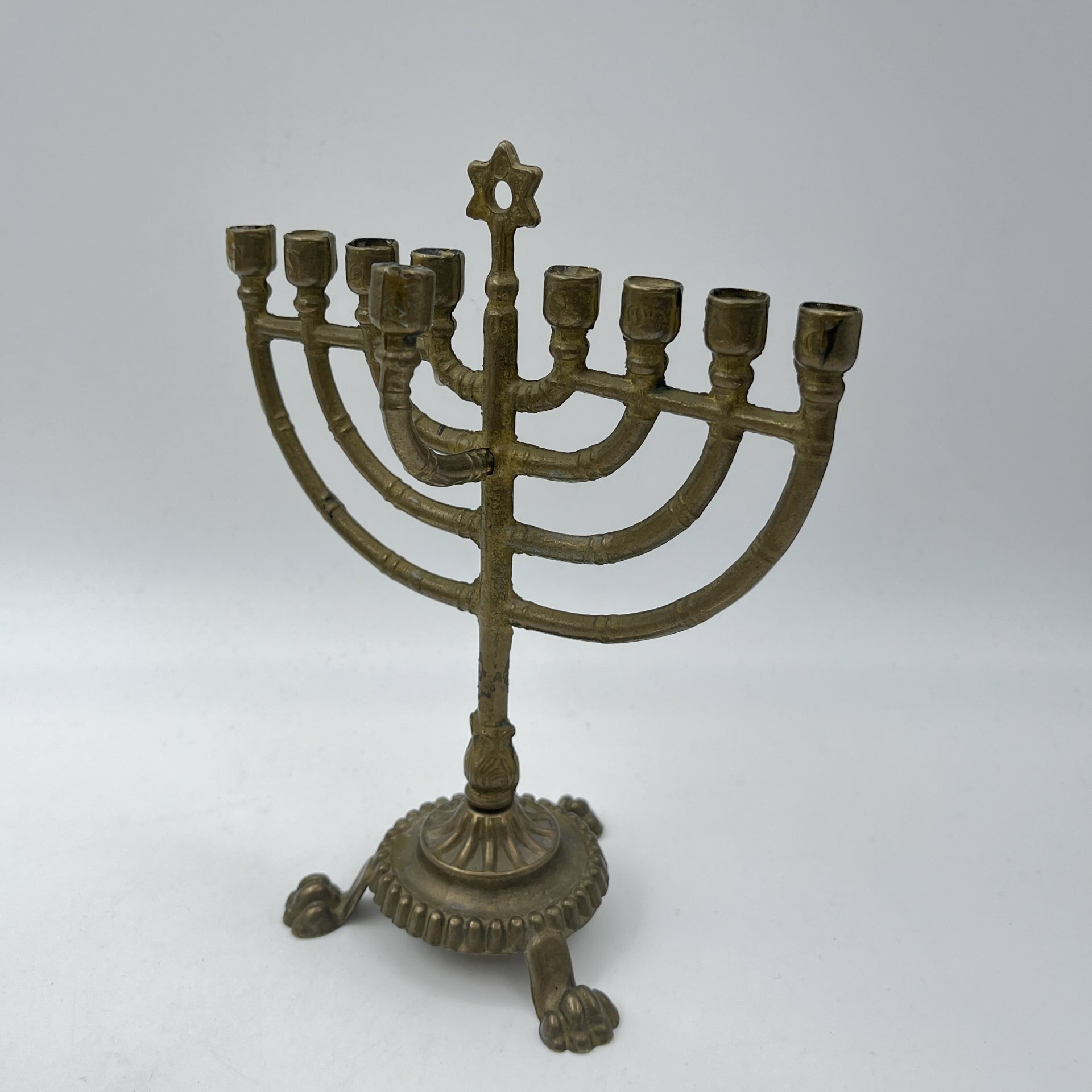 Ханукия (менора на 9 свечей), латунь, Европа, 1960-1990 гг.