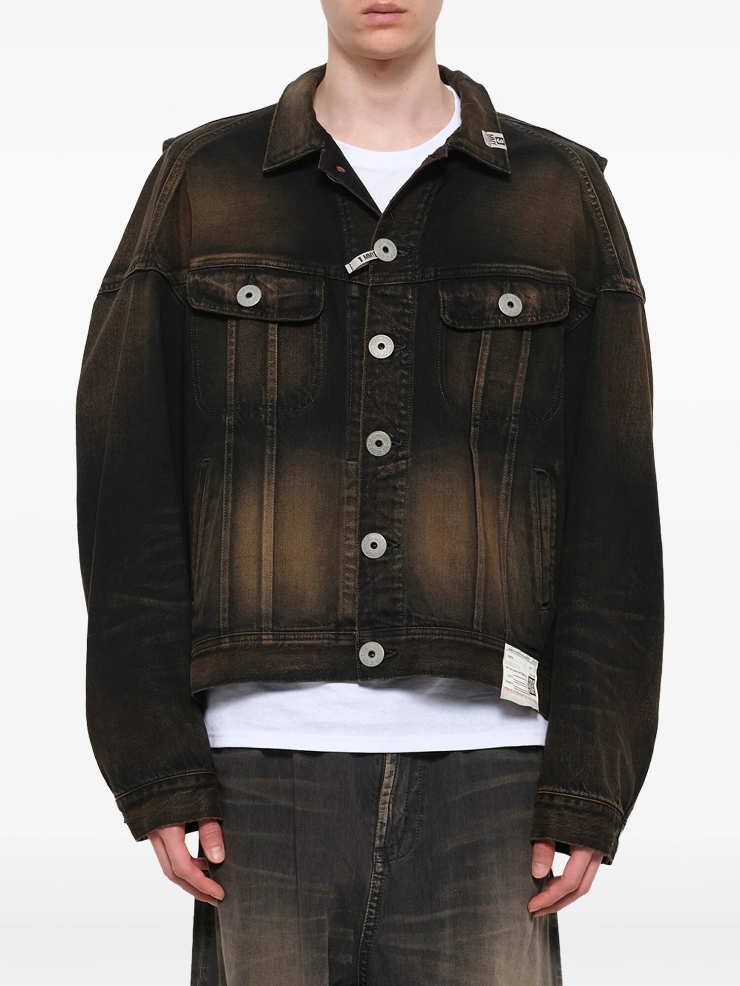 Куртка MAISON MIHARA YASUHIRO Cut-out denim jacket, размер 48 — фото 1