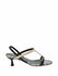 Босоножки ANGEL ALARCON Snake-effect slingback sandals, размер 39, black/black