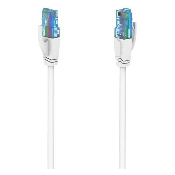 Сетевой кабель LAN Hama CAT6a патч-корд U/UTP, скорость до 10 Гбит/с, 10 м, белый 200677