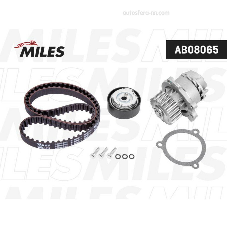 MILES AB08065 Комплект ремня ГРМ LADA GRANTA 1.6 (с помпой) AB08065