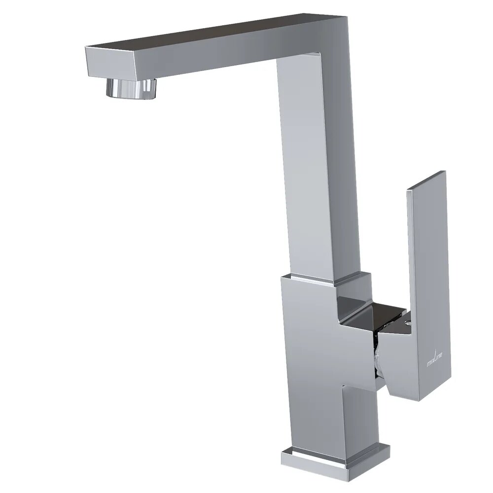 Смеситель для кухни 25k MIXLINE ML20-032 "Quadro" высокий излив боковая ручка ручка