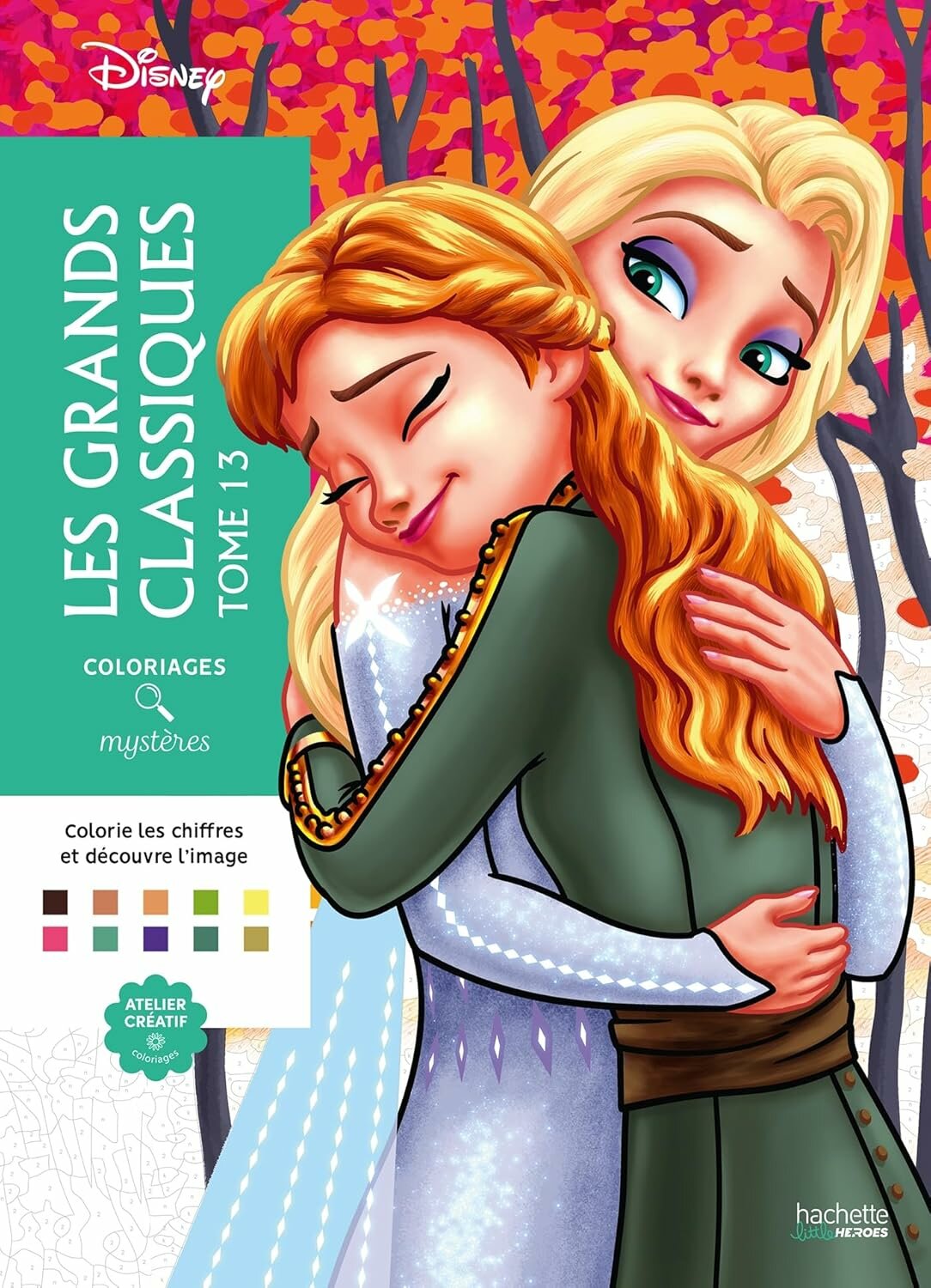 Раскраска По Номерам Coloriages mysteres Disney - Grands classiques Том 13(Франция)