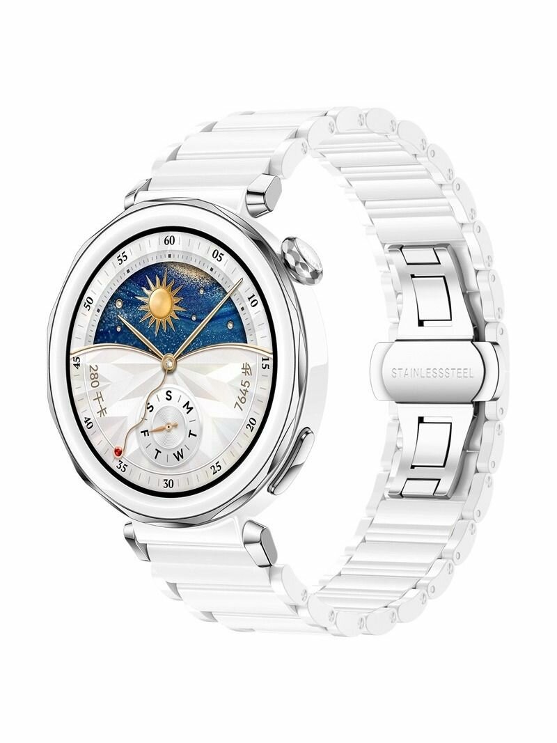 18mm Роскошный керамический ремень для Huawei Watch 5 /GT5 42 мм Женский удобный браслет