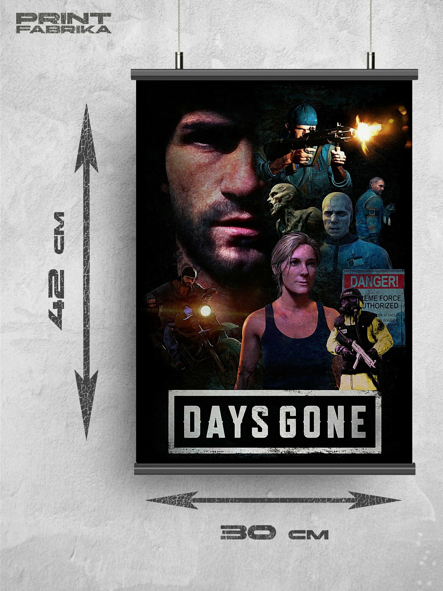 Постер интерьерный "Days Gone / Жизнь После" - 30х42 см - А3 — фото 1