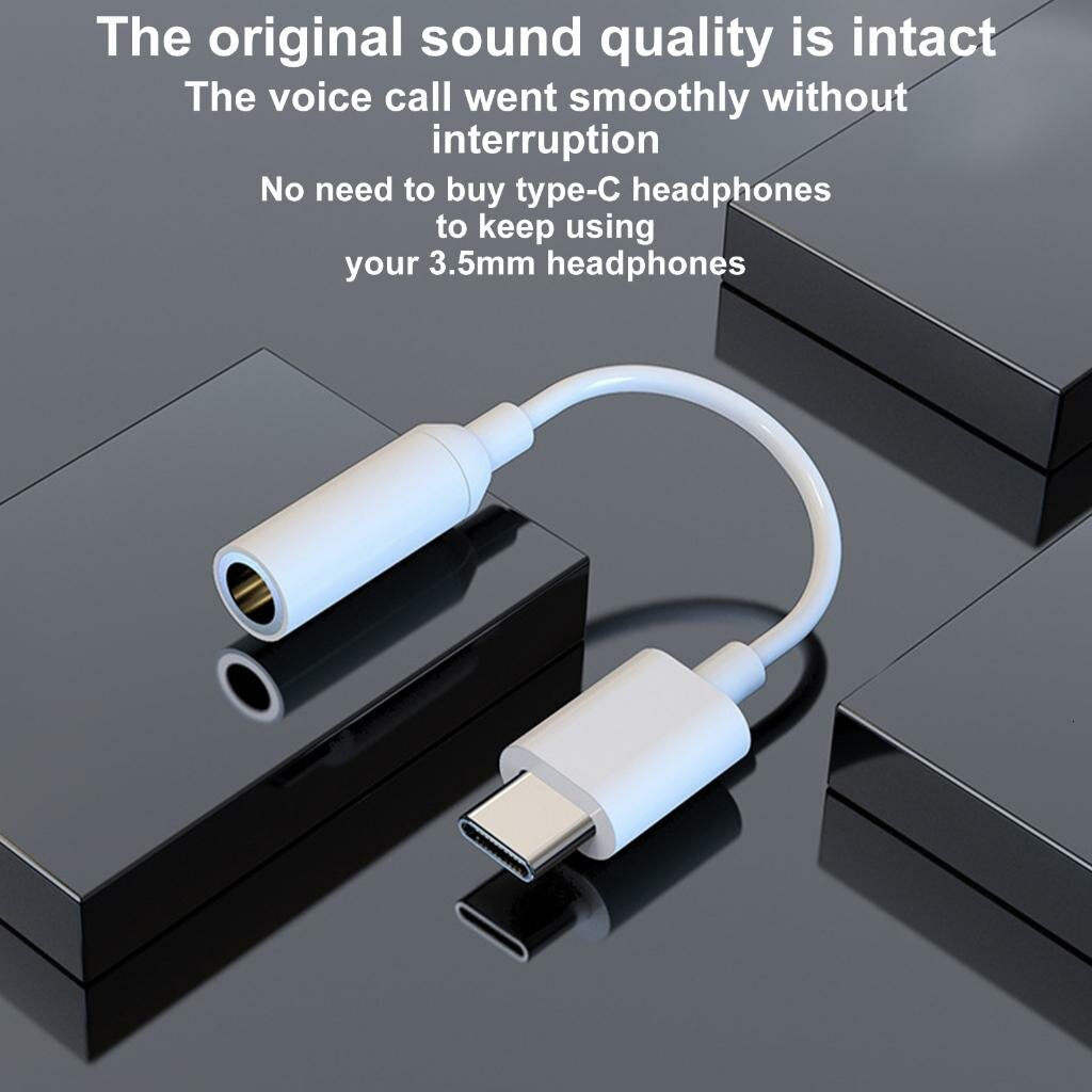 Адаптер USB-C — AUX, Белый — фото 1