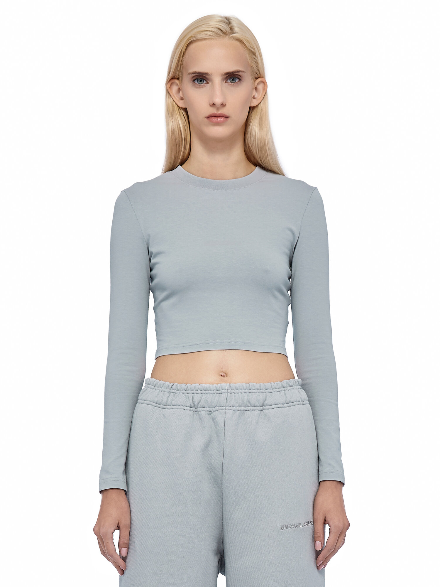 Лонгслив Cropped Long Sleeve T-shirt Base Logo Fitted