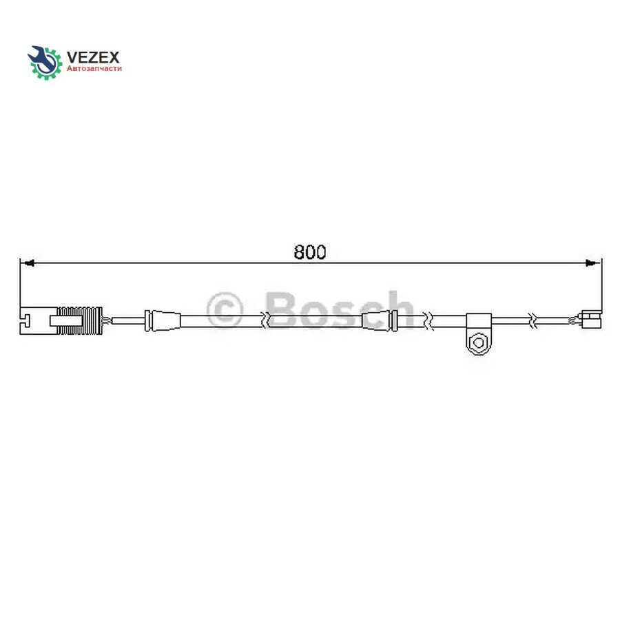 BOSCH 1987474945 QBWS0201=18559F [34351165579] ! датчик износа колодок перед.\ BMW X5 all 00> L=800