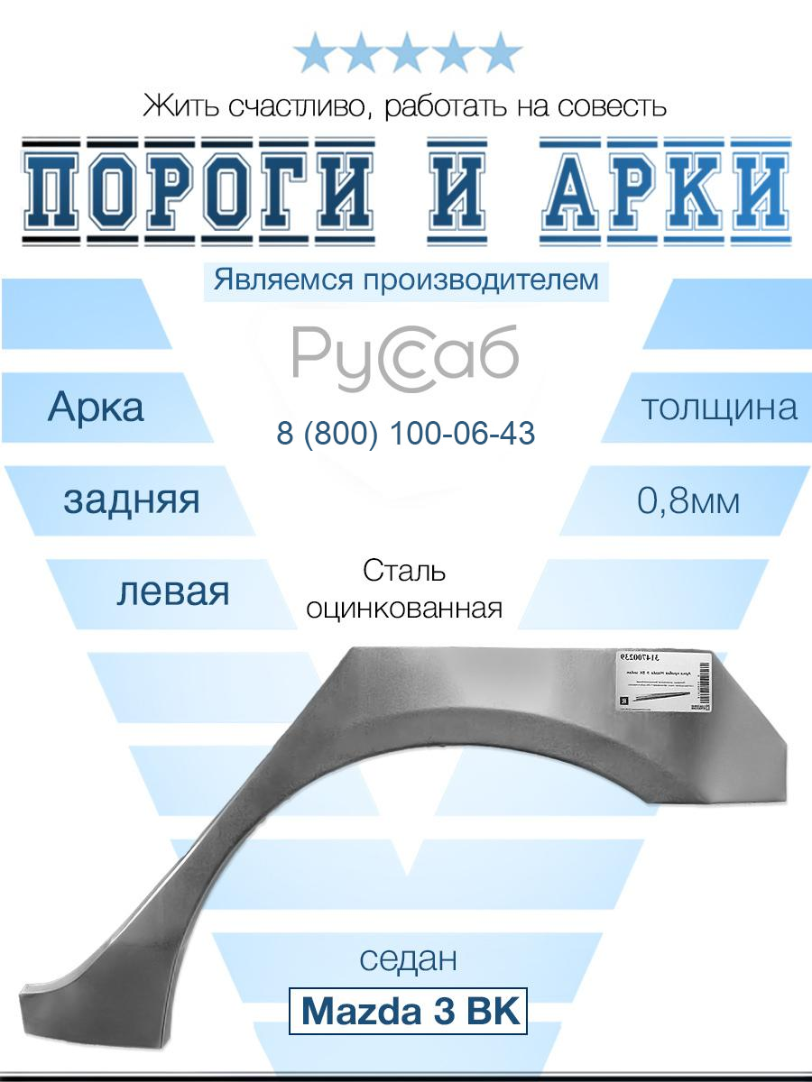 Арка левая для Mazda 3 BK 2003-2008 sedan