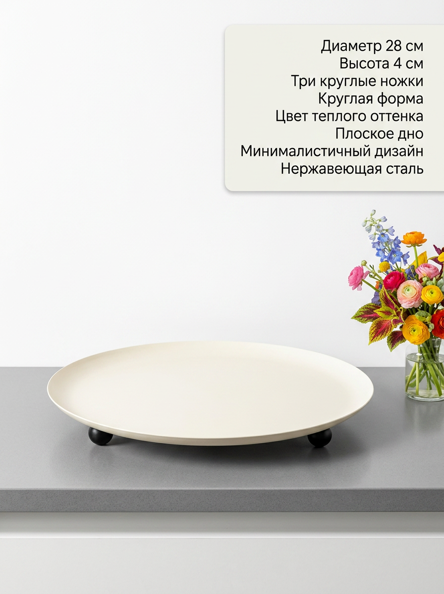 Поднос круглый декоративный