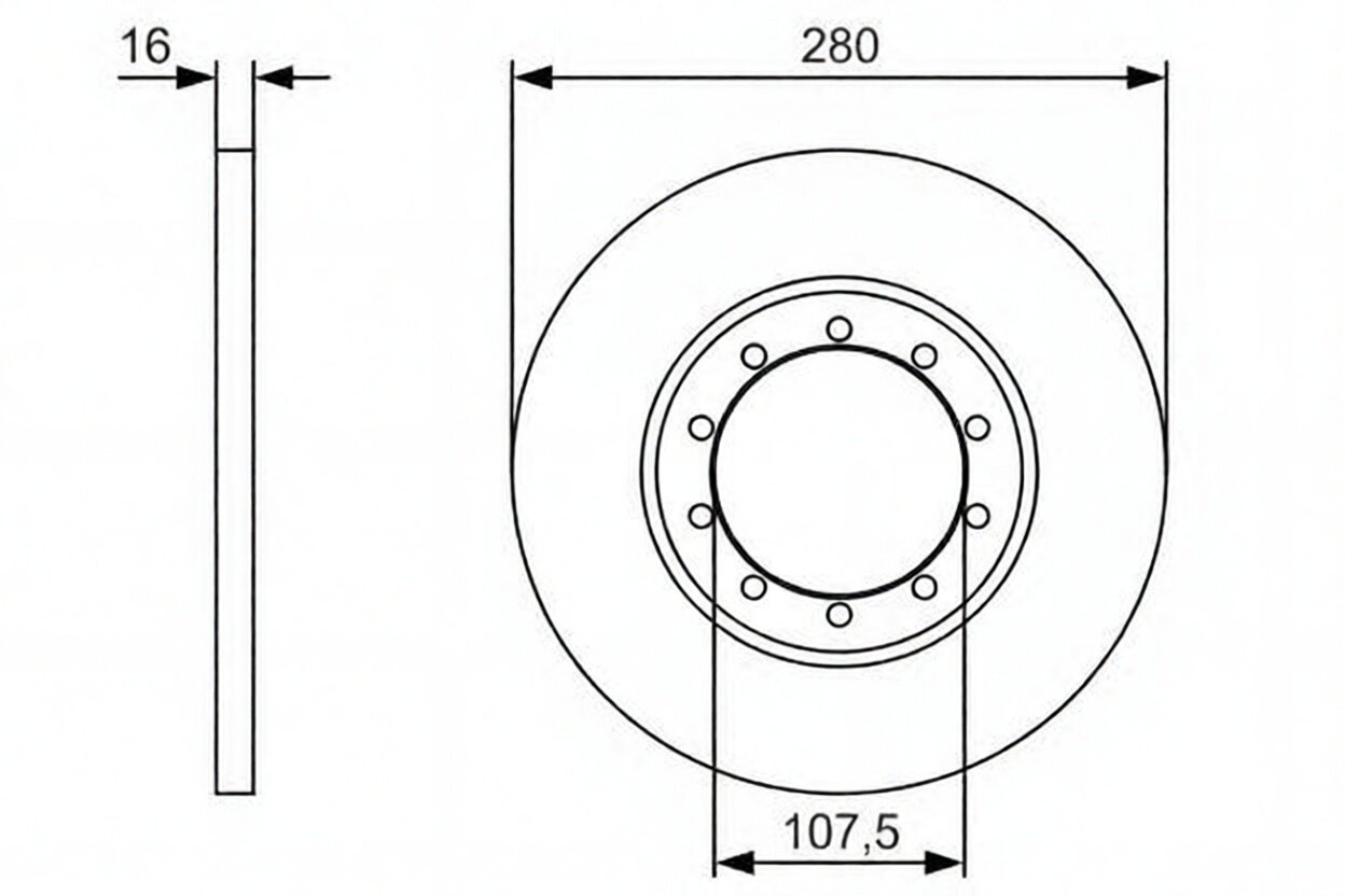 Тормозной диск задний 0986479R92 Bosch арт. 0986479R92
