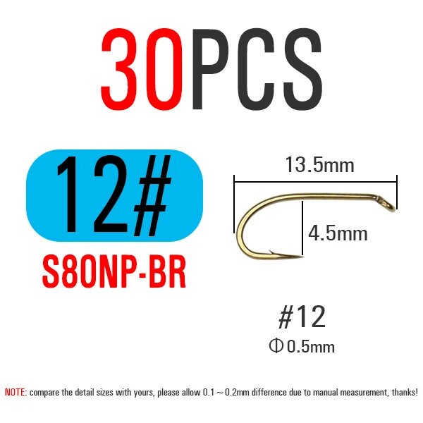Mustad 30 шт. бронзовая отделка Нимфа/влажная Подпись рыболовный крючок для ловли нахлыстом микро-шип 3X сильный кольцевой глаз кованые мухи крючки для форели