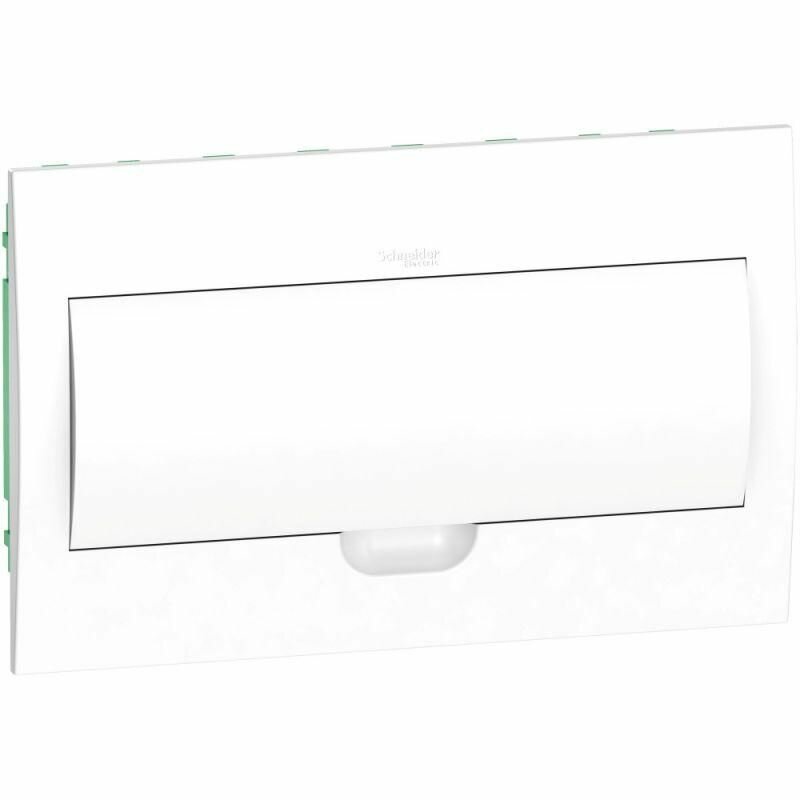 Распределительный щит Systeme Electric встраиваемый, City9 Box, 1 ряд, 18 модулей, IP40, IK07, 63А, 2 клеммы, белая дверца