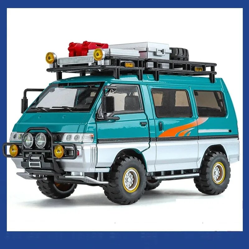 Модель автомобиля Mitsubishi Delica Off Road 1:24 LKCOMO Зеленый, Green