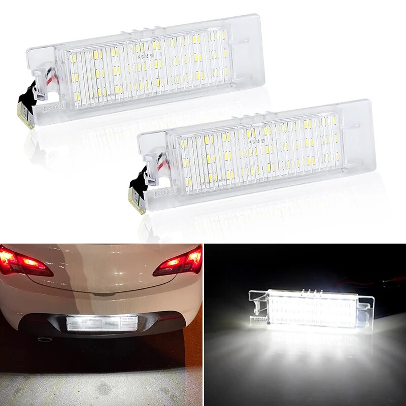 Комплект Из 2 Светодиодных Фонарей Подсветки Номерного Знака Для Opel Astra K/J/H, Corsa D/E/C, Meriva A/B