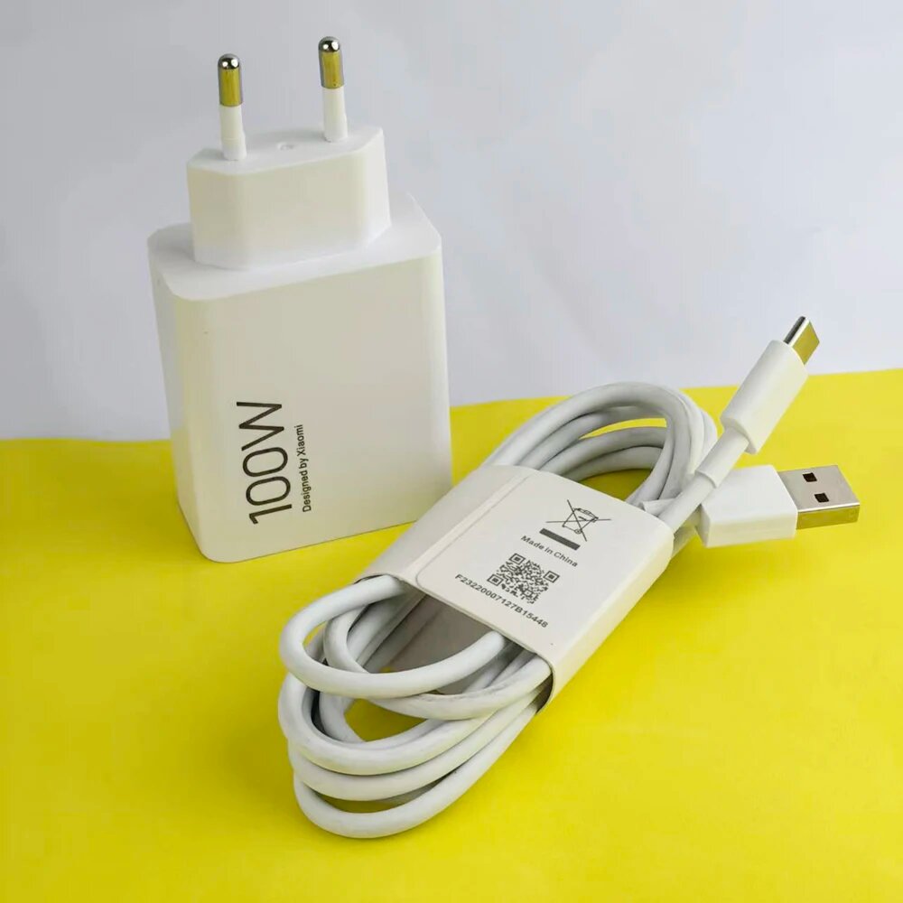Адаптер Xiaomi 100W EU + кабель Type-C 2m