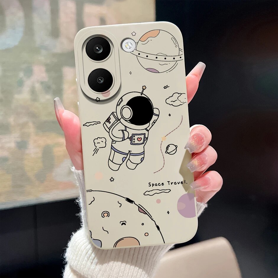 Чехол для Poco X8Pro X8ProMax, милый чехол с изображением астронавта и авокадо, устойчивый к падениям, защитный корпус для камеры, чехол для xiaomi poco x8 pro max