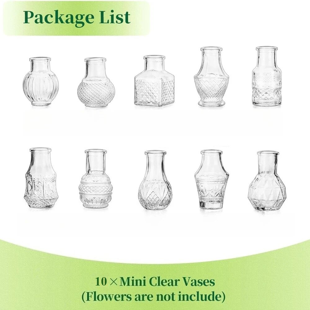 Набор из 10 мини-ваз в ретро-стиле 10Pcs Mini Vases