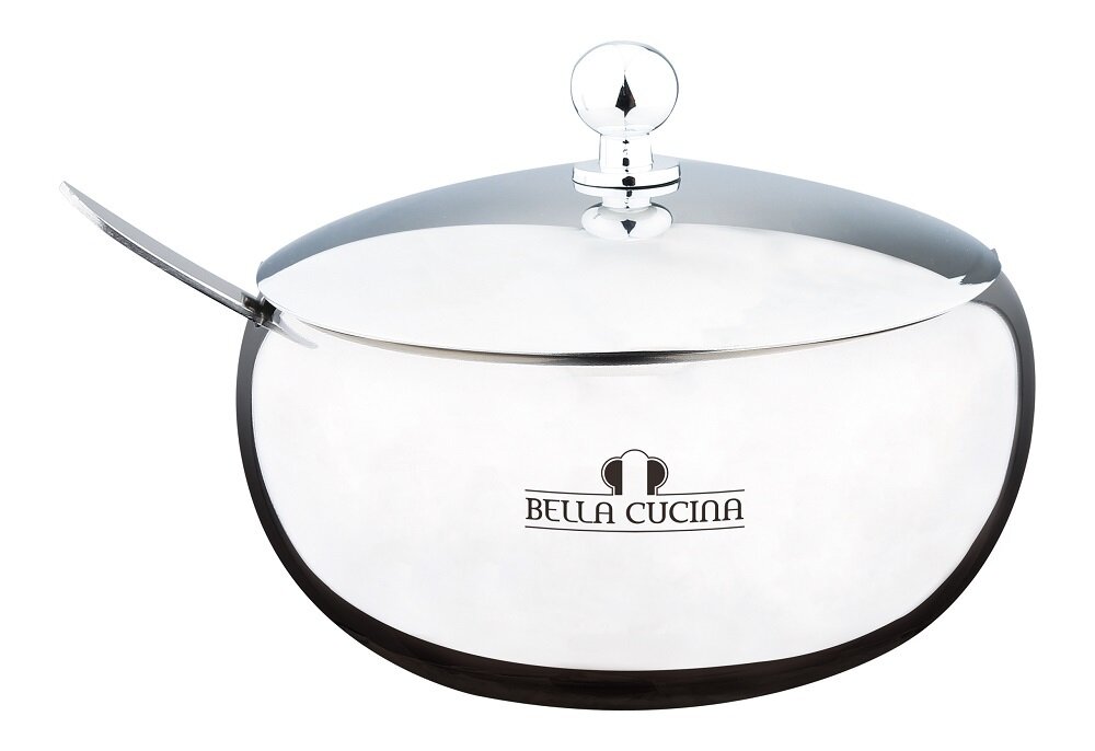 Сахарница с ложкой Bella Cucina, 5003-BC, серебристый, 560 мл