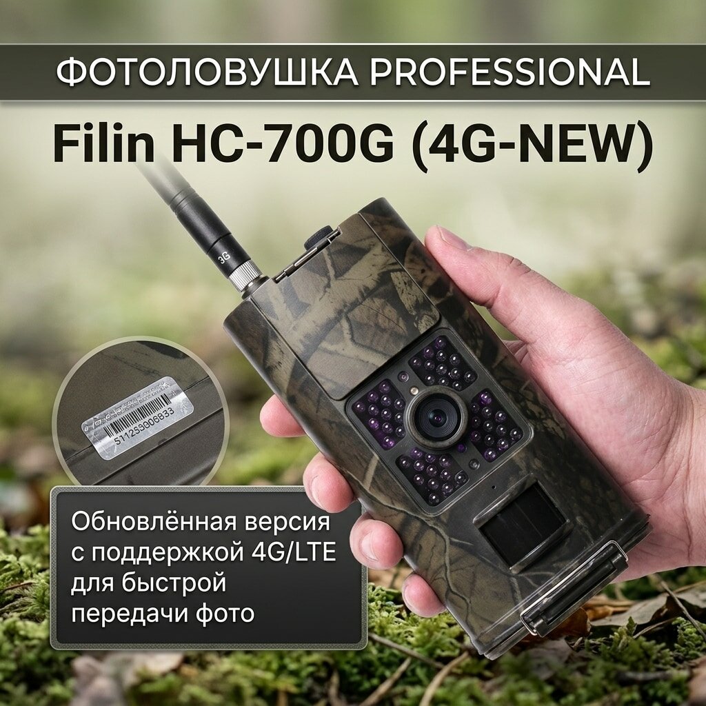 Фотоловушка - Filin HC-700G-4G для охоты и охраны территории