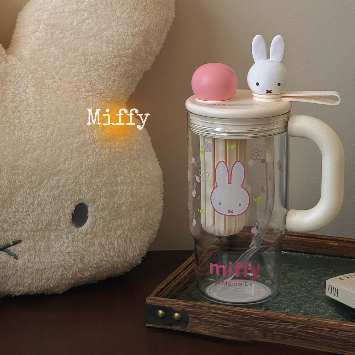 Стаканчик Miffy Straw Ice Tyrant Cup, тритан, портативный, 760мл