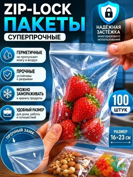 Зип пакет 23 см х 16 см