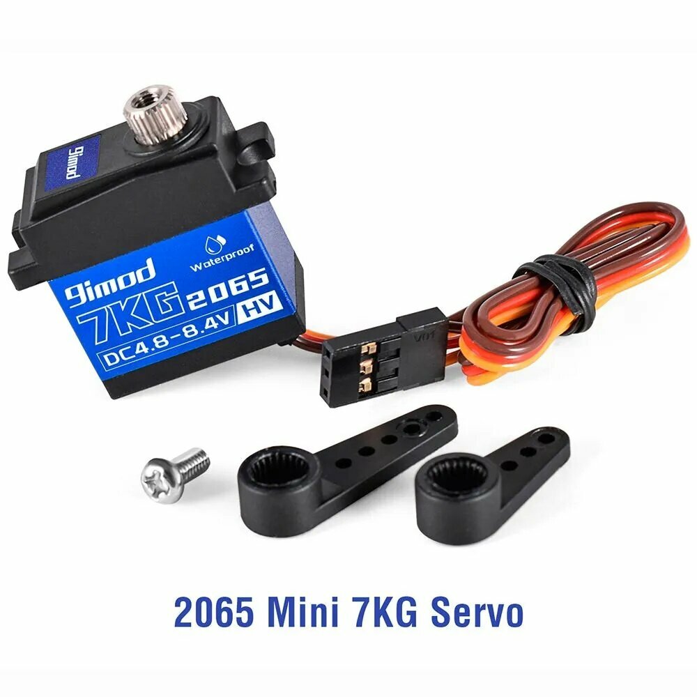 4 шт 9IMOD 2065 Цифровой водозащищенный сервопривод High Voltage (HV) 7кг, с металлическими шестернями, углом поворота 90-120 , с рычагом/кронштейном/тягами для TRX4M 1/18 RC Crawler