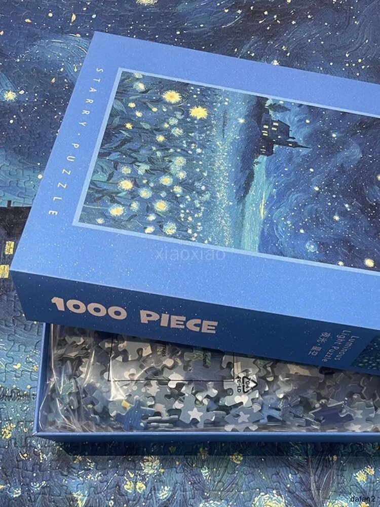 Пазл 1000 деталей Starry Sky для взрослых с бархатным синим картоном