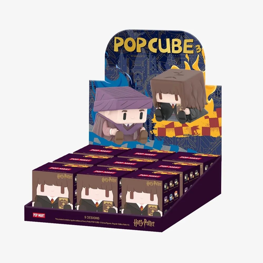 POP MART - Коллекция Harry Potter POP CUBE-3 Series Figures, Подарки, украшения комнат, Набор (9 шт)