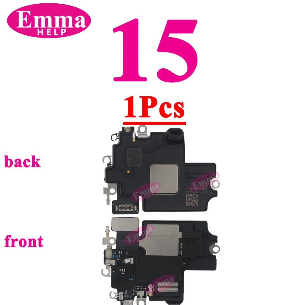 1 шт. Верхний динамик (слуховой датчик) для iPhone 12 13 14 15 Pro Max, гибкий кабель 1Pcs 15