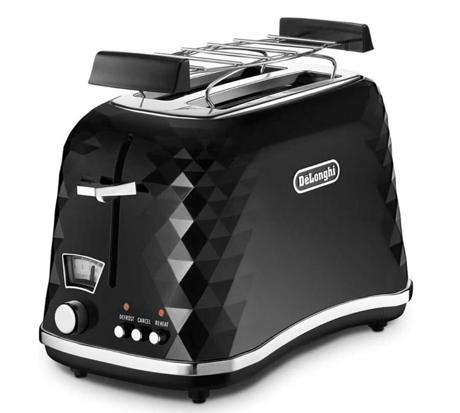 DeLonghi Тостер CTJ 2103. BK 900 Вт тостов - 2, черный