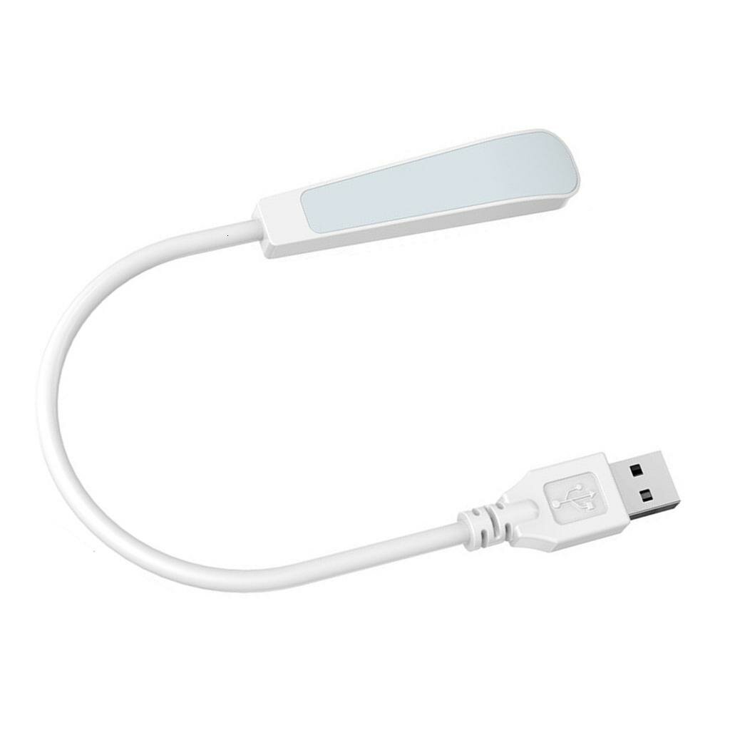 USB-лампа на гибкой ножке, Белый - USB-штекер