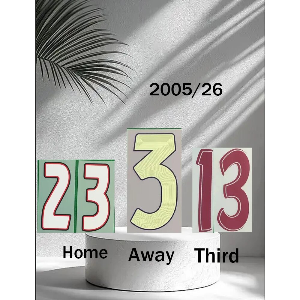 Набор именных нашивок A3ax 2025/26 Custom number name, Home adult